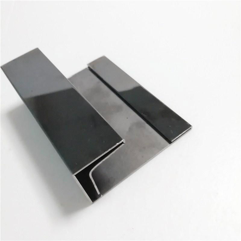 High-end 304 coner strip mirror black titanium border trim metal trim ...
