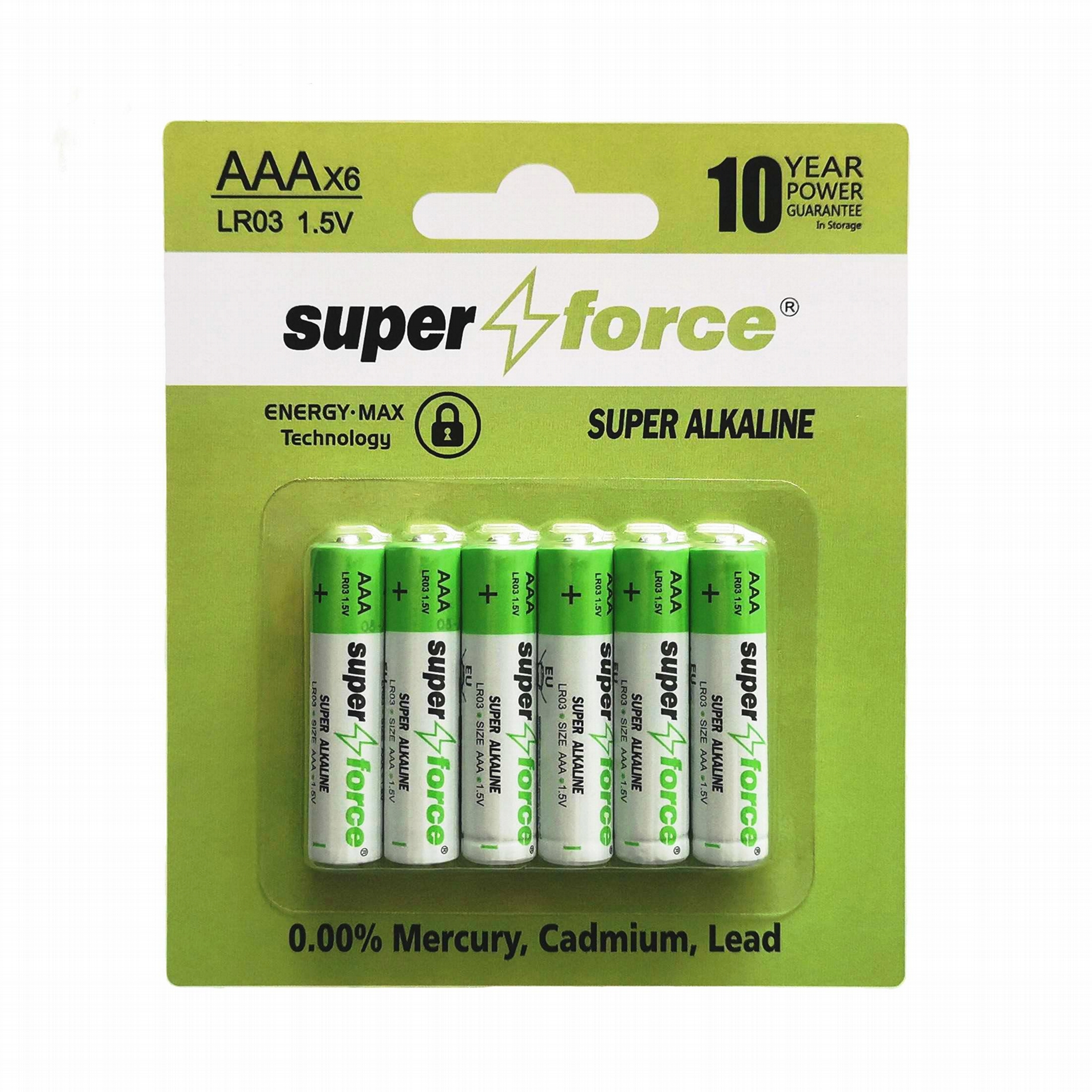 Pile Alcaline AAA LR03 Blister 6 - LR03/6B - SUPERFORCE (China ...