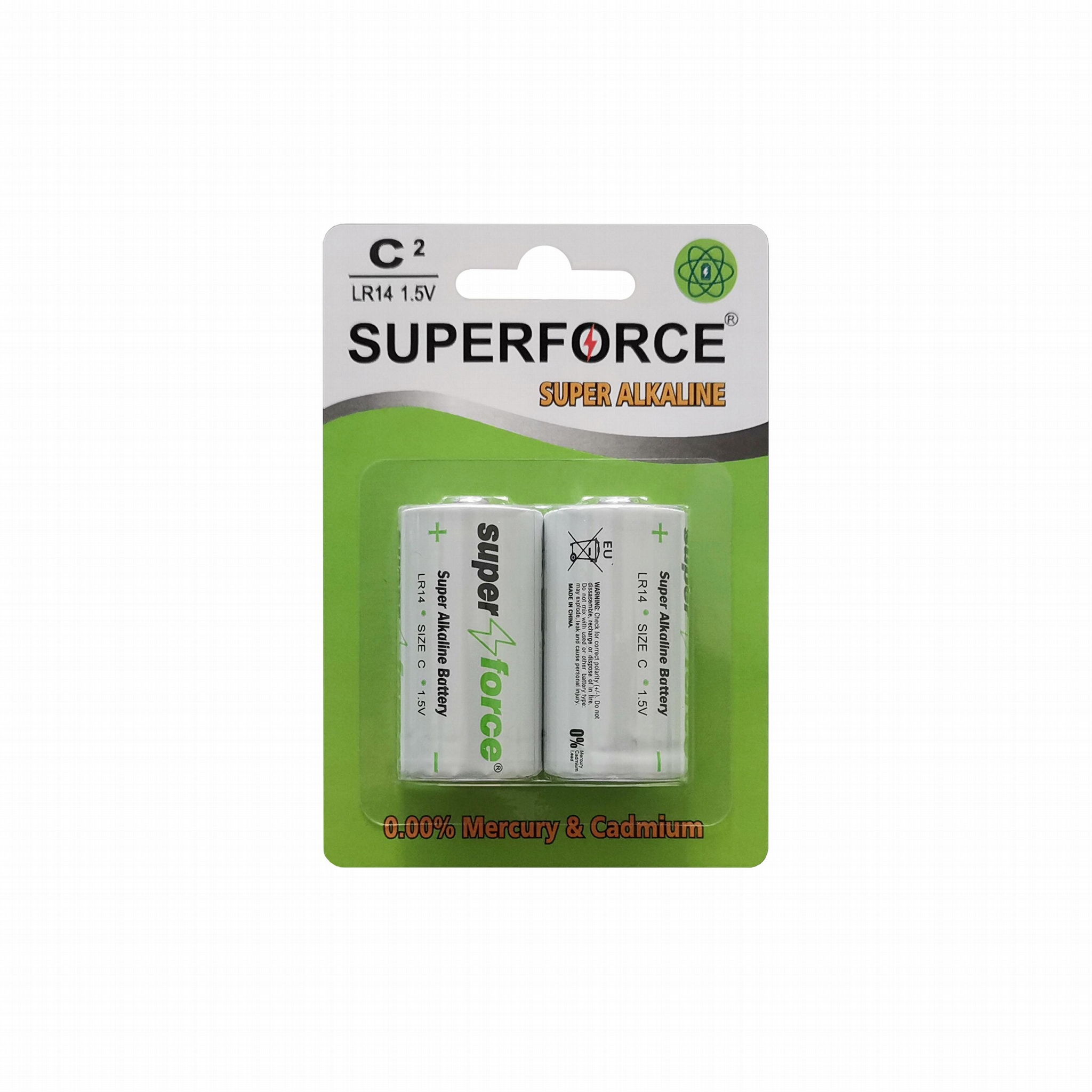 Ultra Super Alkaline LR14 C size Blister 2 - LR14 BC2 - Superforce ...