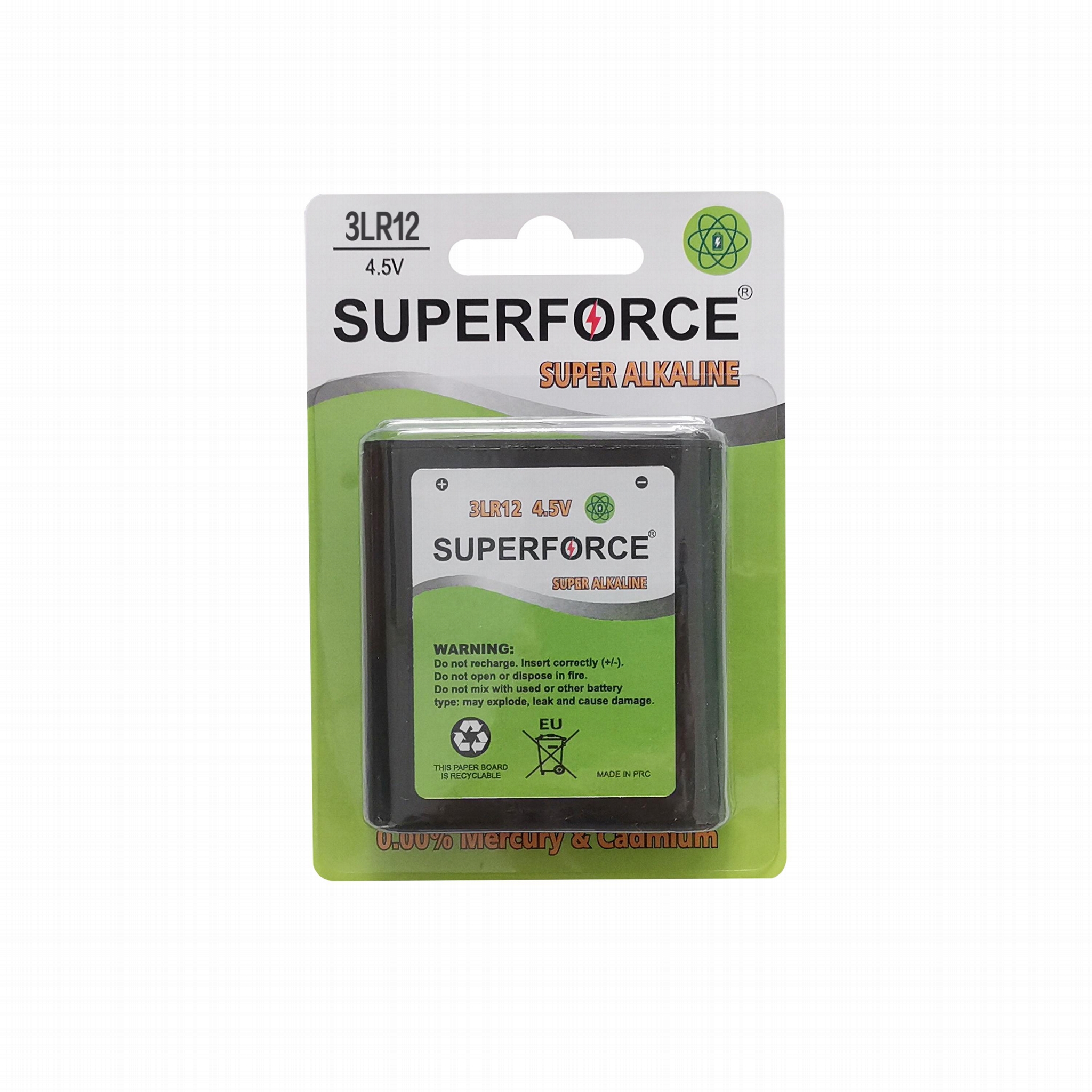 Ultra Super Alkaline 3LR12 4.5V size Blister 1 - 3LR12-1B - Superforce ...