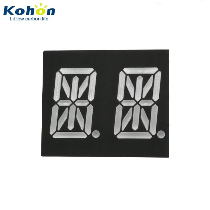 0.54 inch / 14mm red 2 digit 14 segment alphanumeric led digital display - KHN20541CSR1D-2 ...