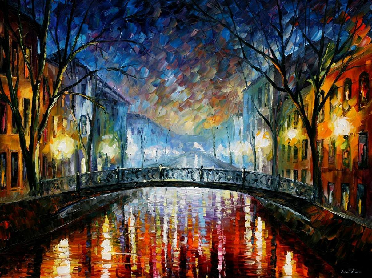 Modern impressionism palette knife oil painting kp15041 (China ...