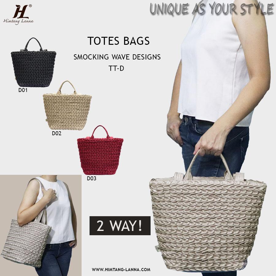 Tote Handbags Ocean wave style - TT-D - Himtang Lanna (Thailand ...