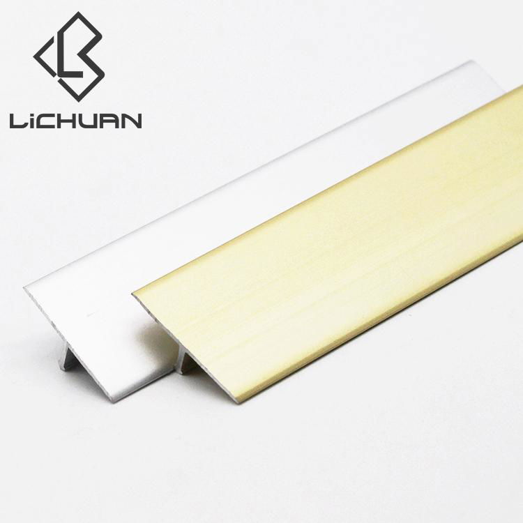 Aluminium T Profile Flooring Edge Tile Trim - A-022 - Lichuan (China ...