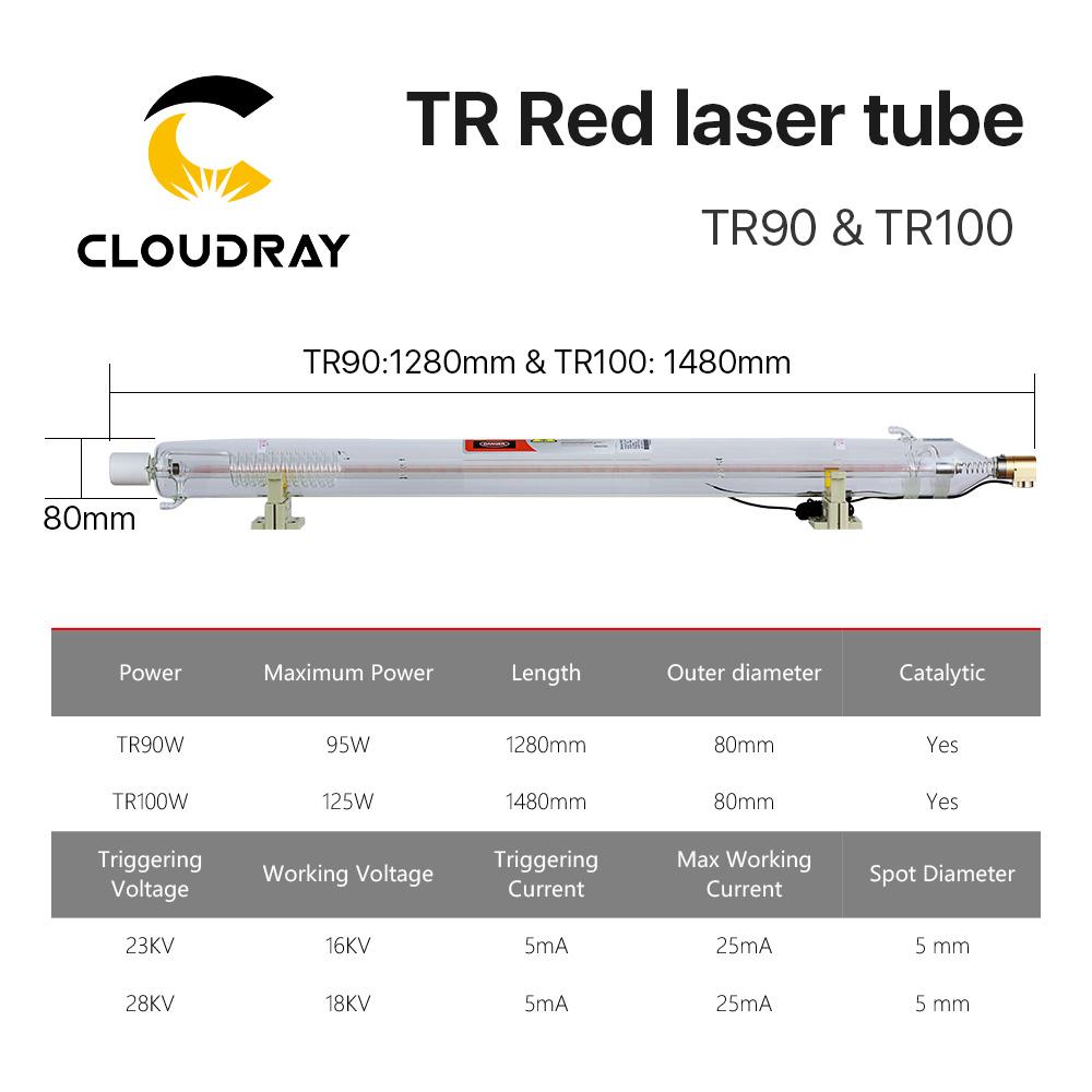 Cloudray CO2 Laser Tube SPT Laser Tube TR90 90-95W - SPT TR90 (China ...