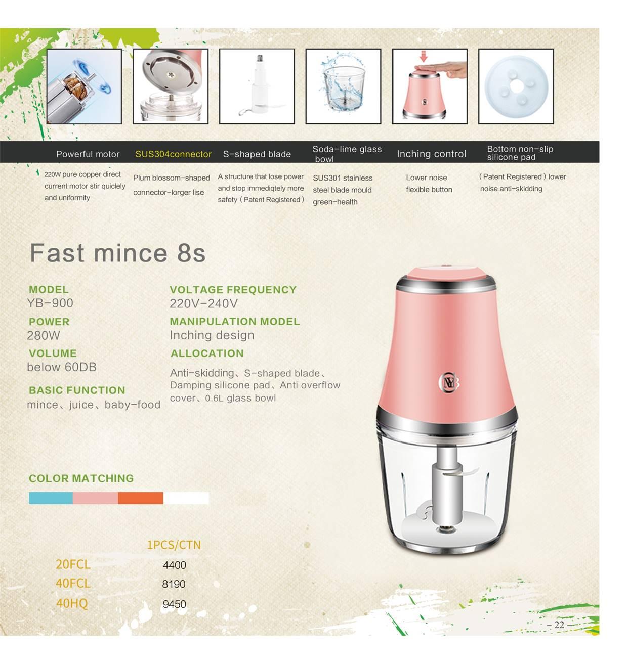 Portable and Efficient mini Multifunction Food Processor Assembled with ...