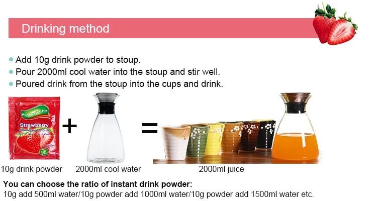 strawberry flavored instant fruit drink juice powder - C-RY-strawberr1 ...