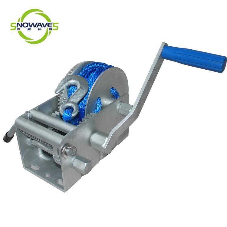 Hand Winch 4500lb 3 Gear Ratchet Fiber Length 7.5m Boat Winch Flexible ...