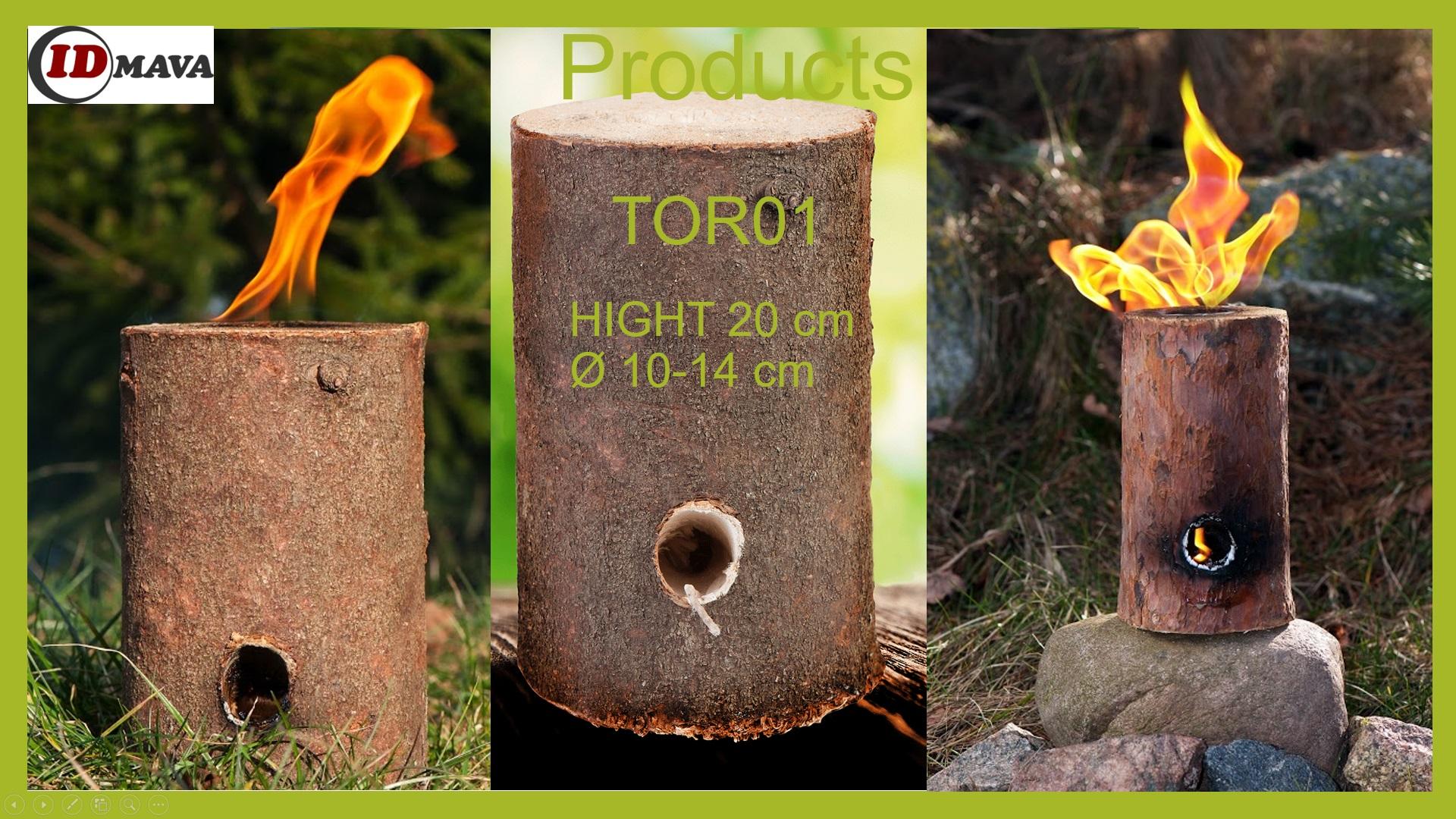 Wooden torch - TOR01 (Lithuania Manufacturer) - Horticulture ...