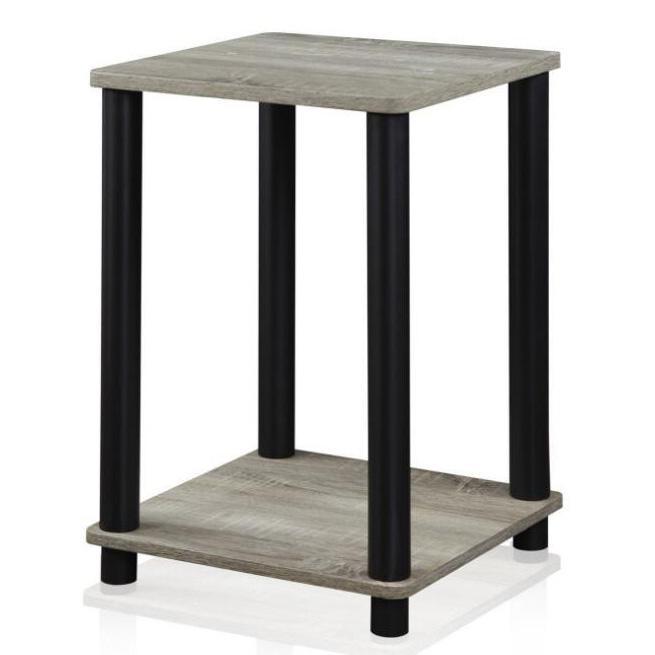 home modern design Simple Square Grey Black Finish Simplistic End Table ...