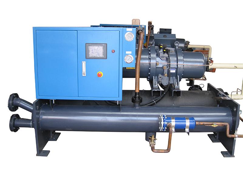 screw type water source heat pump chiller industrial screw water cooled ...