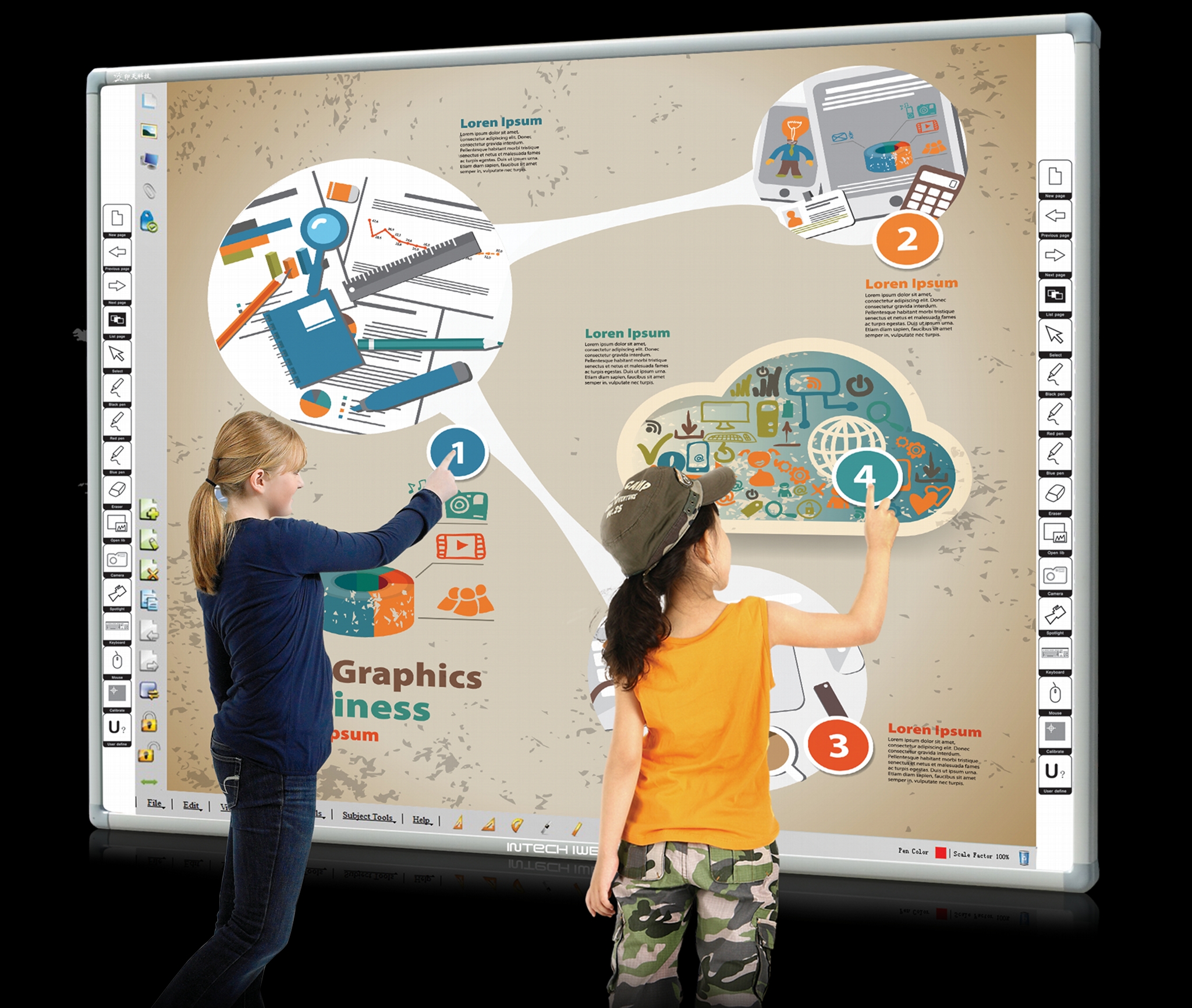 smart interactive whiteboard cheap supplier touch screen - SR8083 ...
