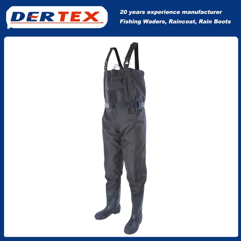 Breathable Waterproof Nylon PVC Chest Waders For Fishing - DERTEX ...