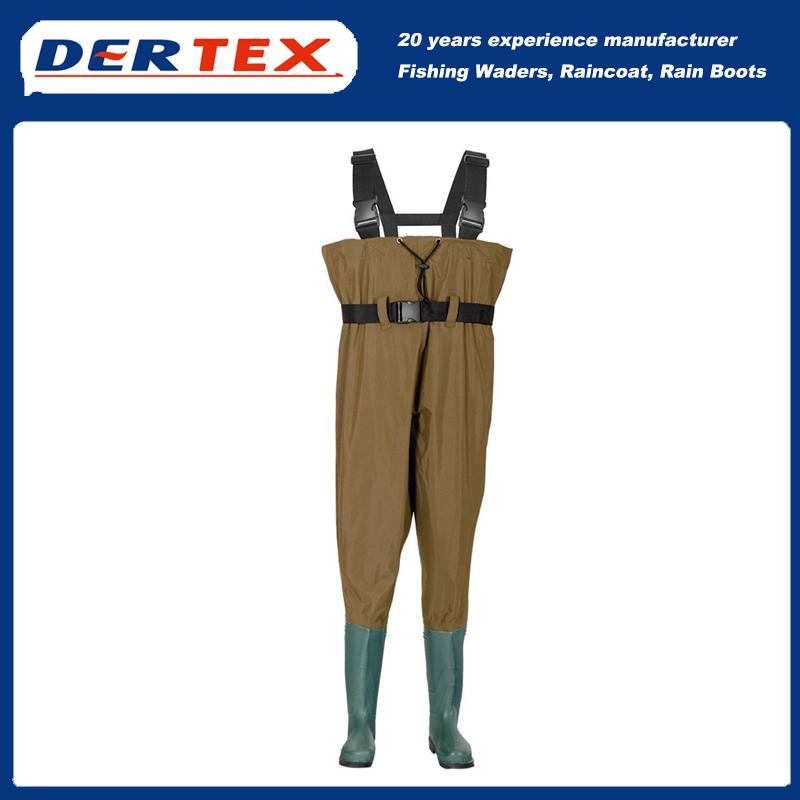 Breathable Waterproof Nylon PVC Chest Waders For Fishing - DERTEX ...