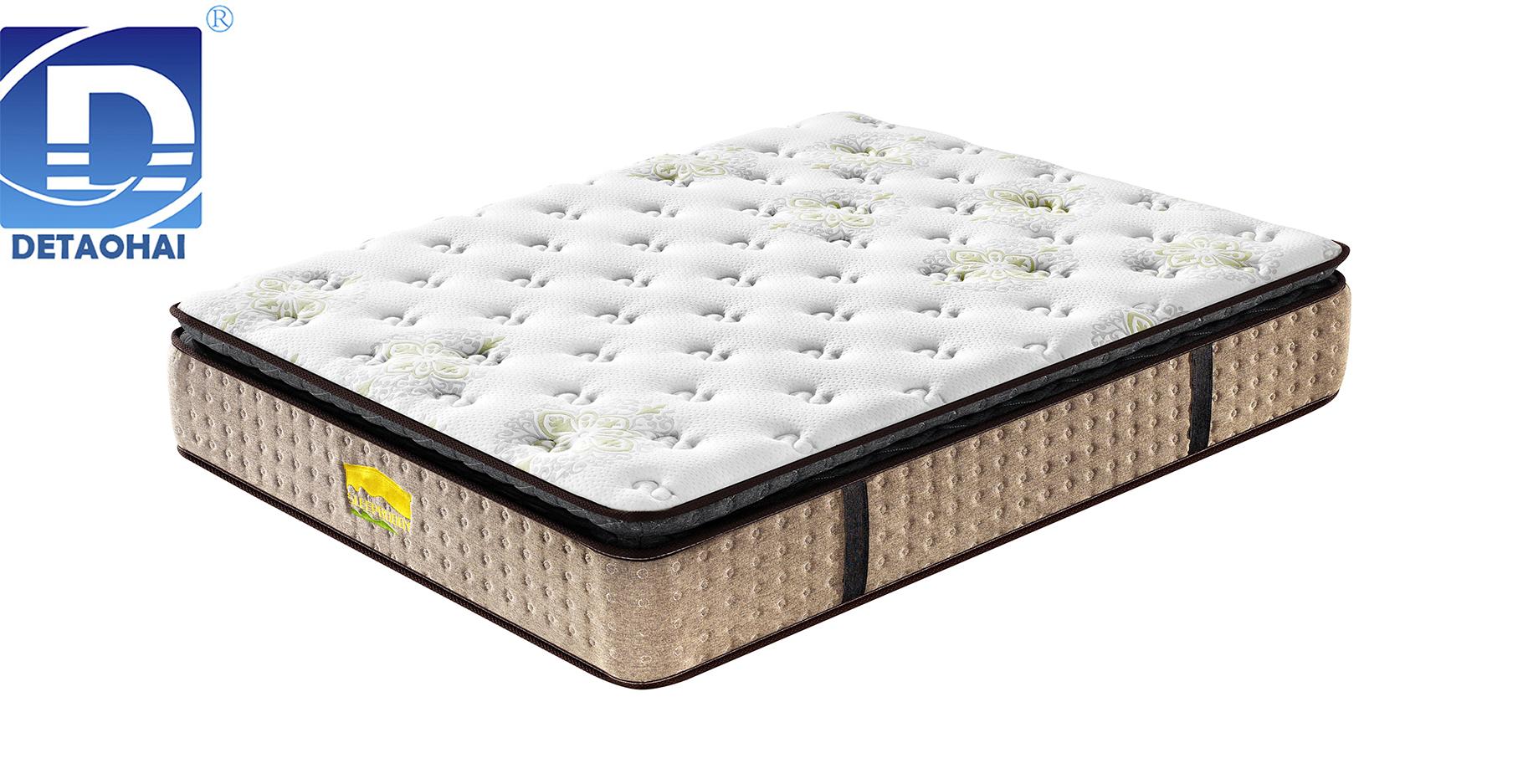 comfortable pillow top bedroom mattress with 3 zone pocket spring unit ...