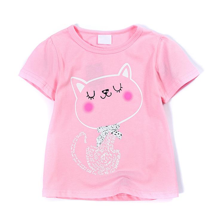 Summer girls t-shirt children short sleeve girls t-shirt kids summer ...