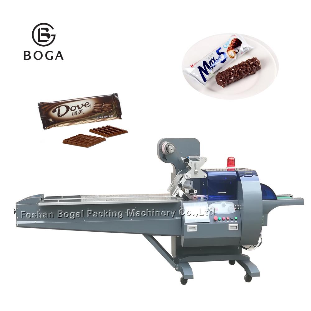 BG-1000B professional chocolate candy bar wrapping machine flow ...