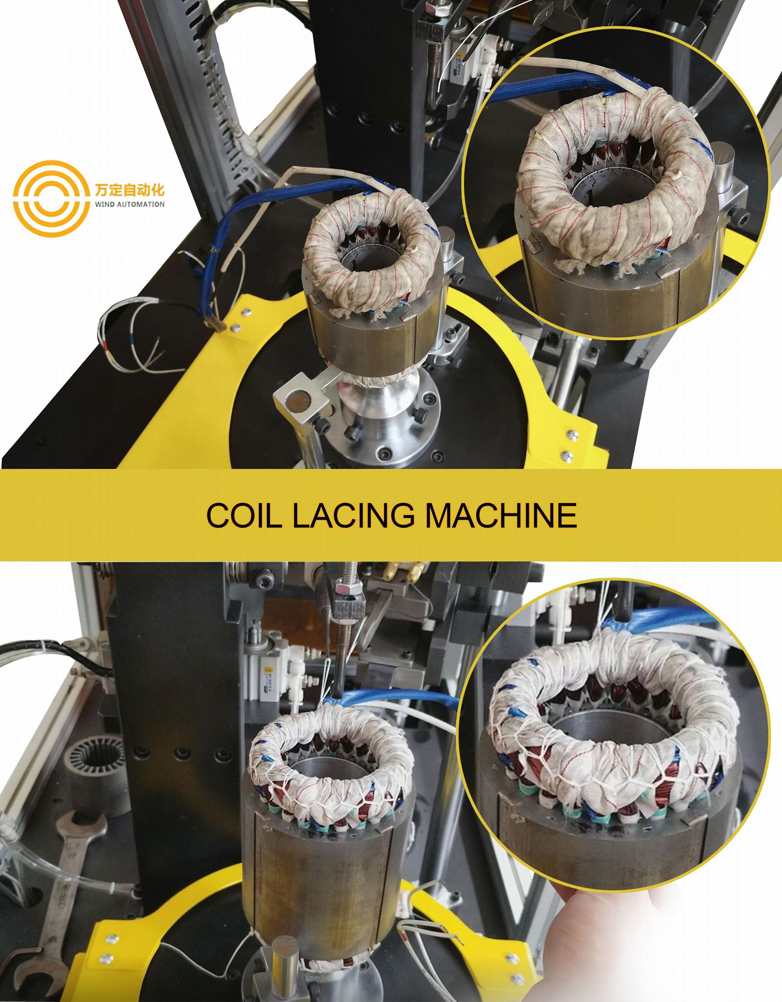 Stator coil single side lacing machine with servo system WIND-100-CL ...