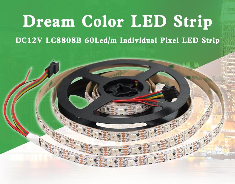 DC12V LC8808 Individual Pixel LED Strip Light - LC8808RGB60-12V (China ...