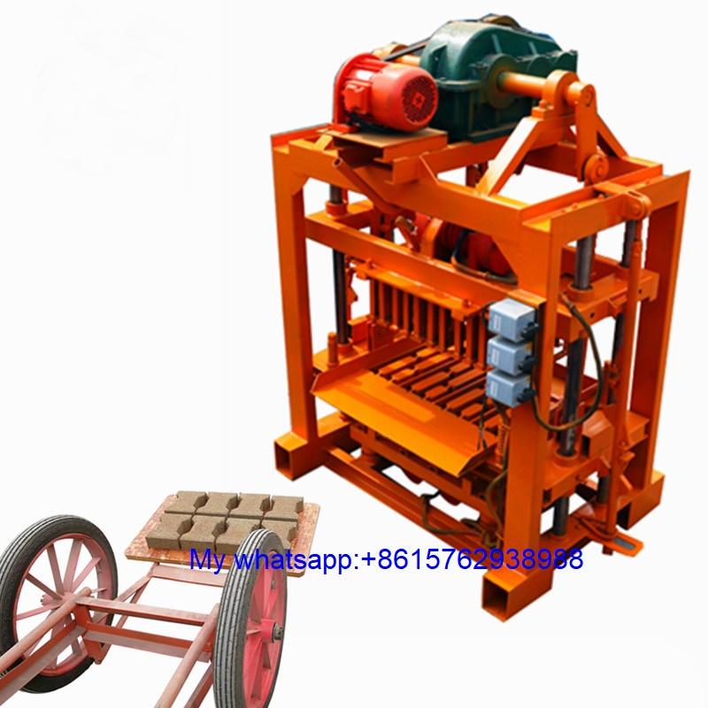 QTJ4-40 germany techology vibrator concrete hollow block making machine ...