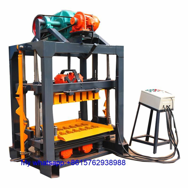 QTJ4-40 germany techology vibrator concrete hollow block making machine ...
