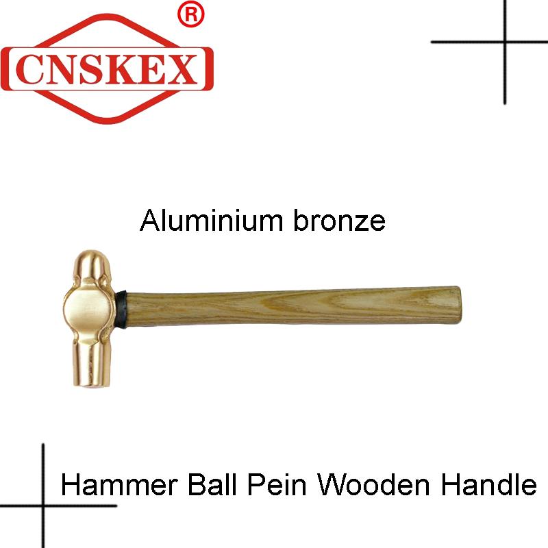 Explosion-proof safety non-spark wood handle hammer with round head ...