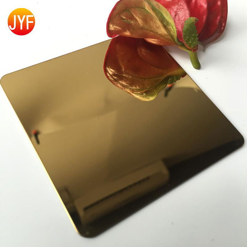 Titanium gold Mirror finished stainless steel sheet - 002 - Jinyifan ...