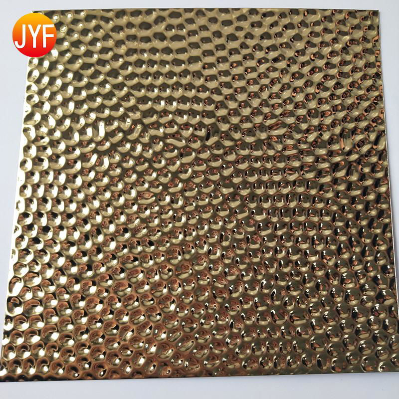 Titanium gold Embossed mirror polished stainless steel sheet - 007 ...