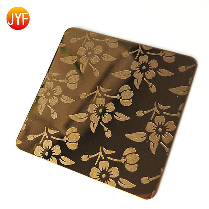 Customized Stamped Titanium gold Stainless Steel Sheet Wall Panel ...