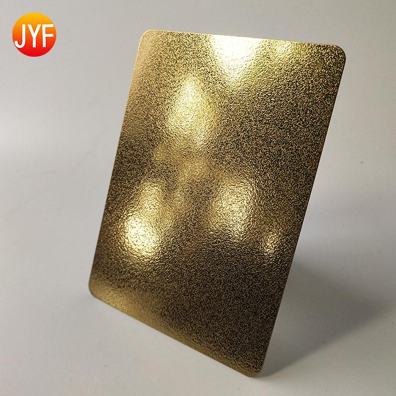 Titanium gold Mirror polished No 4 Sand blasting stainless steel sheet ...