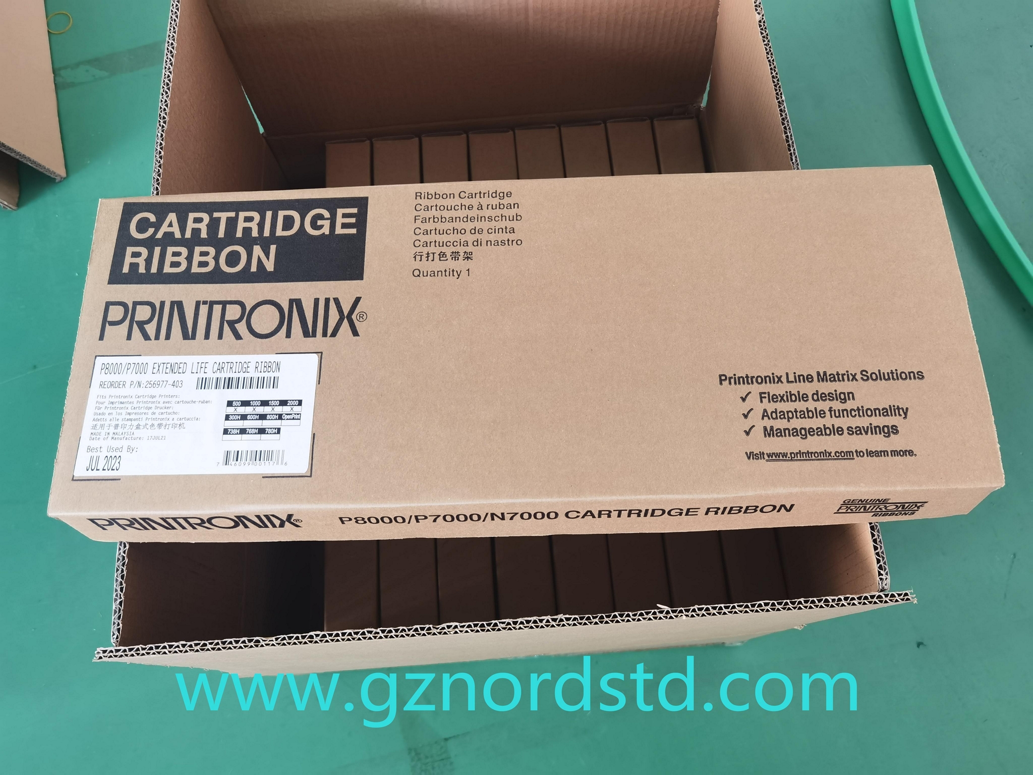 Extended Life HD Cartridge Ribbon 256977-403 for Printronix /P8000HD ...