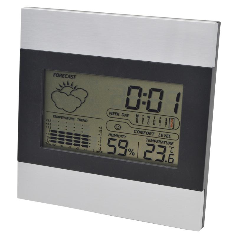 Digital Weather Station Alarm Clock Wall Forecast Thermometer ...