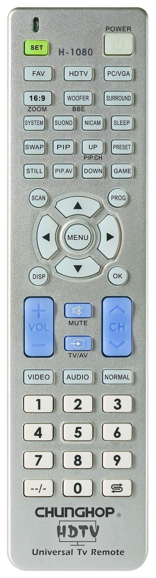 H-1080E IR Universal TV Remote Control - Chunghop (China Manufacturer ...