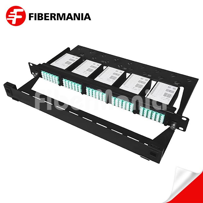 1u 120 Fiber Ultra High Density MTP Patch Panel Fully Loaded with Om3 ...