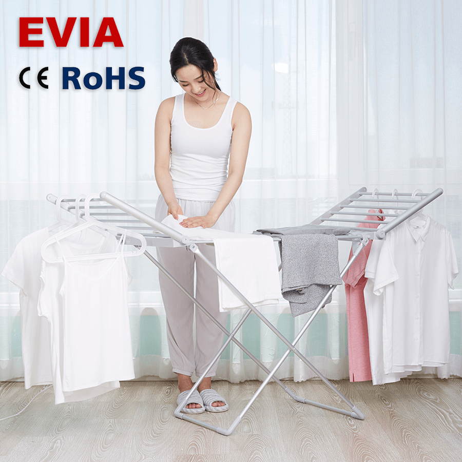 Household balcony aluminium folding portable laundry rack cloth stand ...