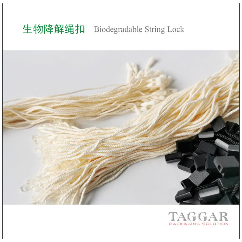 GRS Garment recycled hangtag string loop lock tach cord - Taggar (China ...