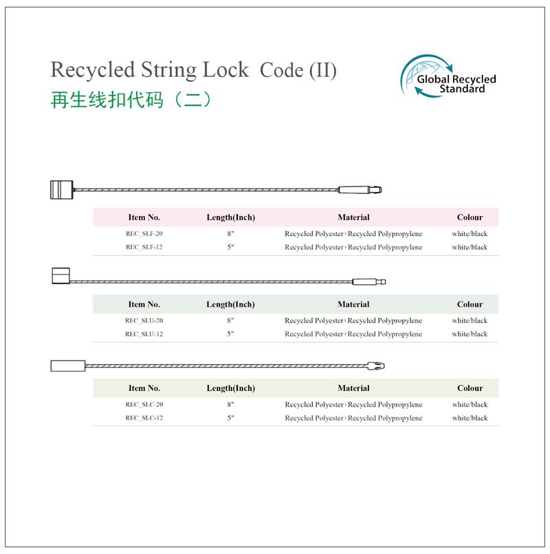 GRS Garment recycled hangtag string loop lock tach cord - Taggar (China ...