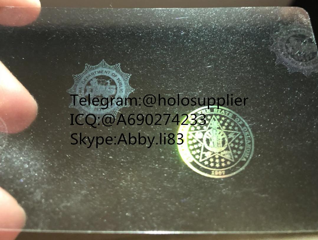 Oklahoma OKC OK ID DL hologram overlay sticker (China Trading Company ...
