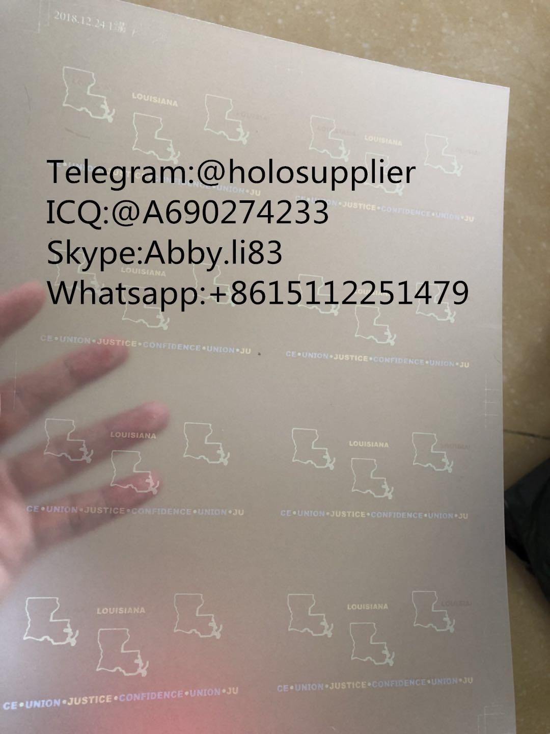 Louisiana hologram laminate sheet LA ovi sheet (China Trading Company ...