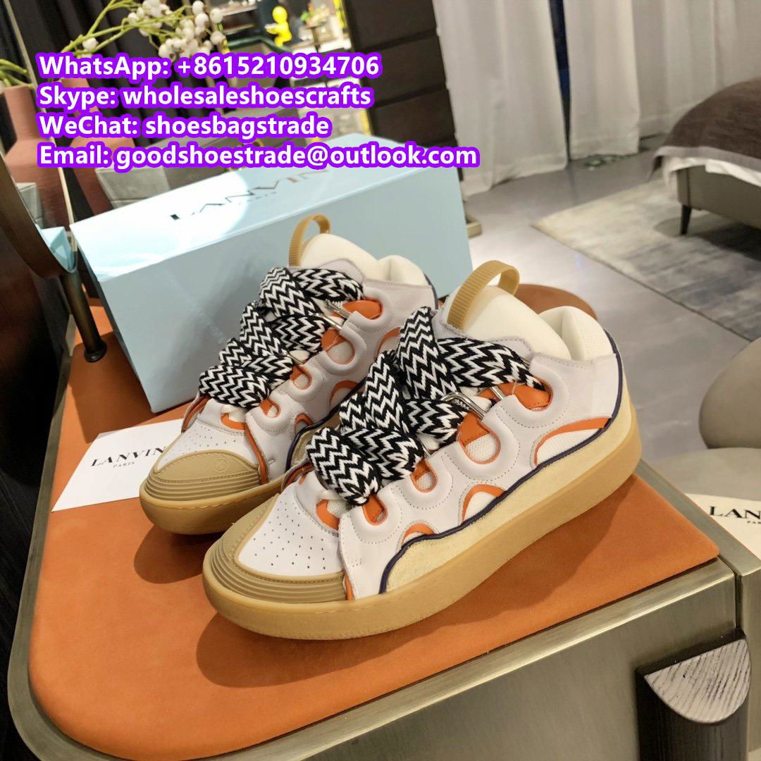 Lanvin curb sneaker Lanvin Lace Up Skate Sneakers Lavin leather suede ...