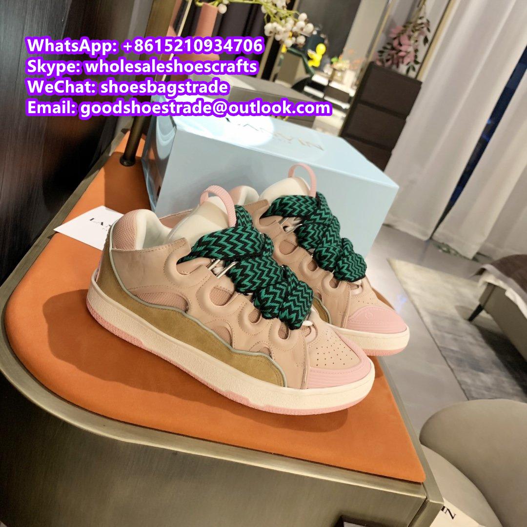 Lanvin curb sneaker Lanvin Lace Up Skate Sneakers Lavin leather suede ...