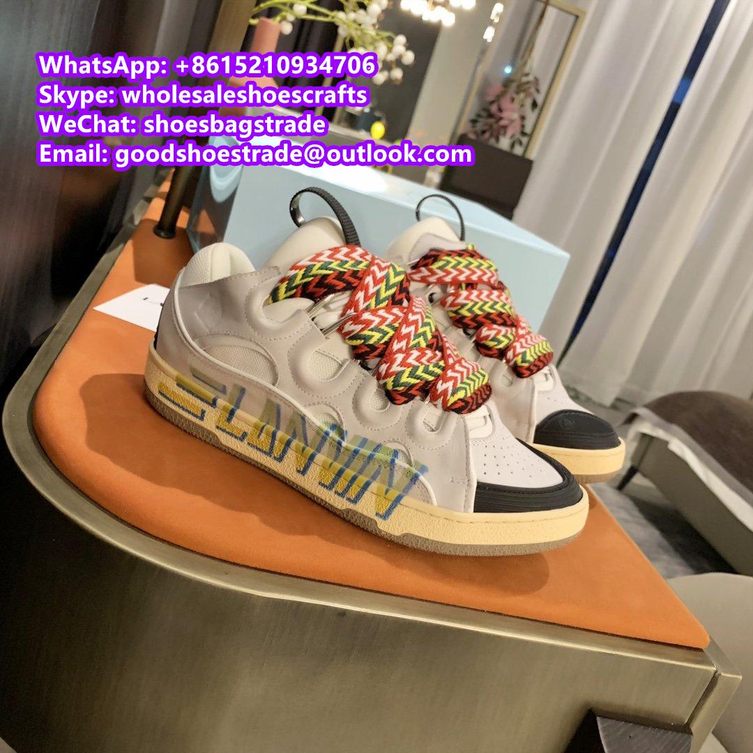 Lanvin curb sneaker Lanvin Lace Up Skate Sneakers Lavin leather suede ...