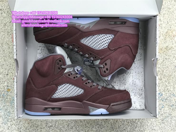 Air Jordan 5 Burgundy aj 5 Georgetown A Ma Maniére x aj 5s Black Light ...