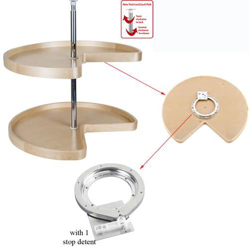 7 inch Aluminum Swivel Discoid Lazy Susan Bearing with Stop for Cabinet ...