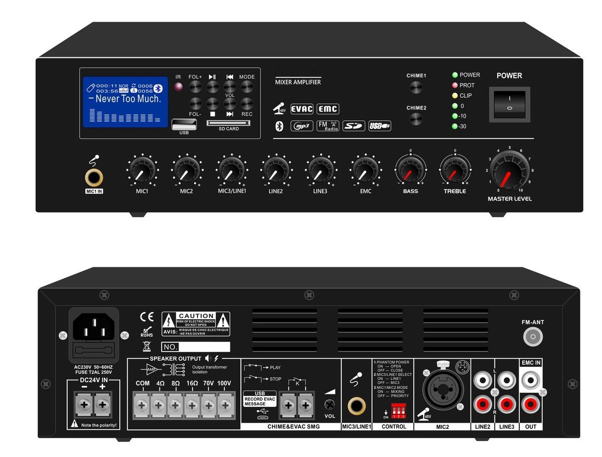 PA System Tabletop Mixer Amplifier With Bluetooth - DEP-150 - JAS Audio ...