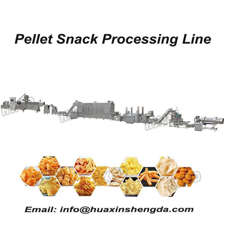 Fried 2D 3D Snack Pellet Food Extrusion Machinery - DS - HXSD (China ...