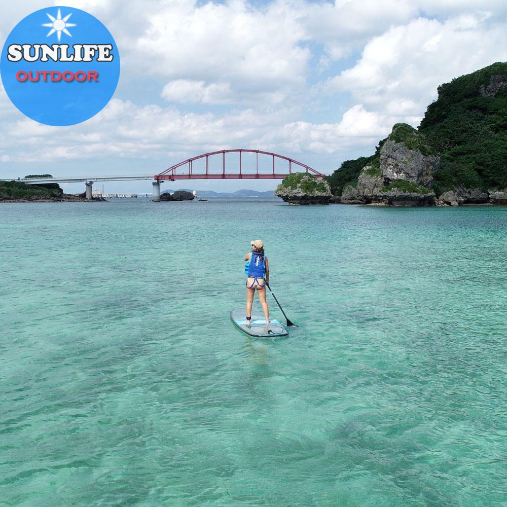 Wholesales Lexan Clear Paddle board transparent SUP with paddles and ...