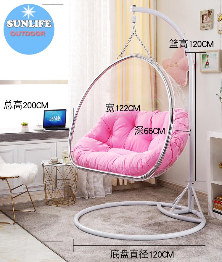 Clear Double Seats Bubble Hanging Chair With Stand - SUNLIFE (China ...