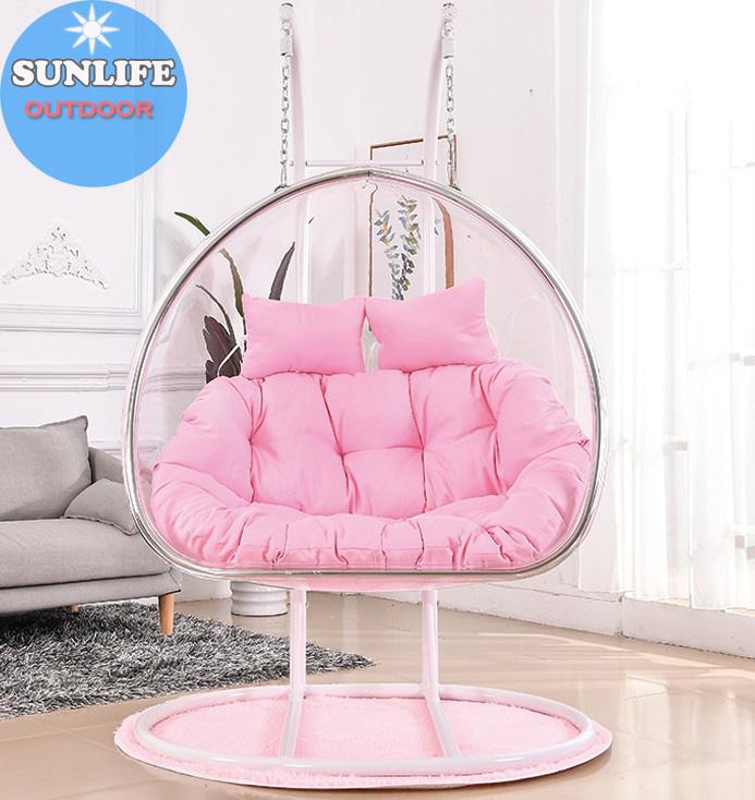 Clear Double Seats Bubble Hanging Chair With Stand - SUNLIFE (China ...