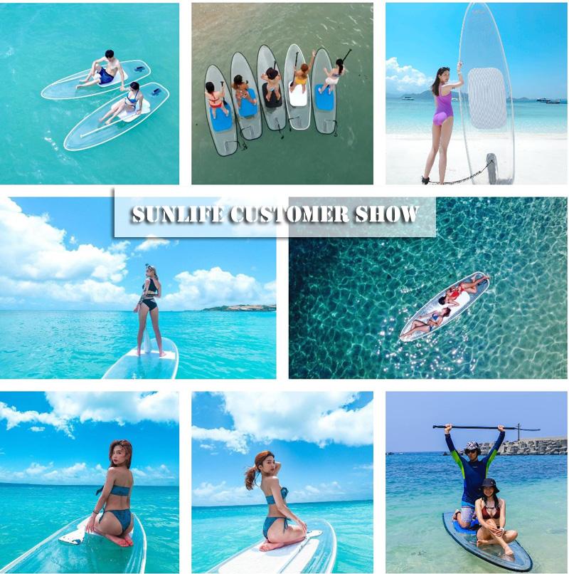 Crystal board seethrough clear bottom SUP transparent paddle - China